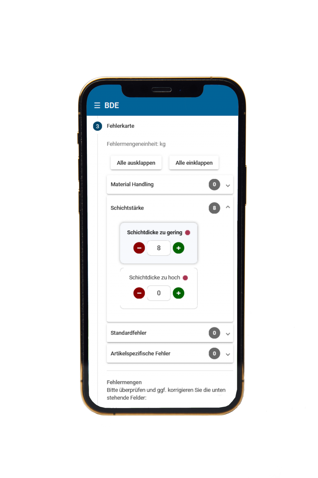 BDE und QS verbinden: Zeit sparen mit der Fehlerkarte für die BDE-App – Softec GmbH